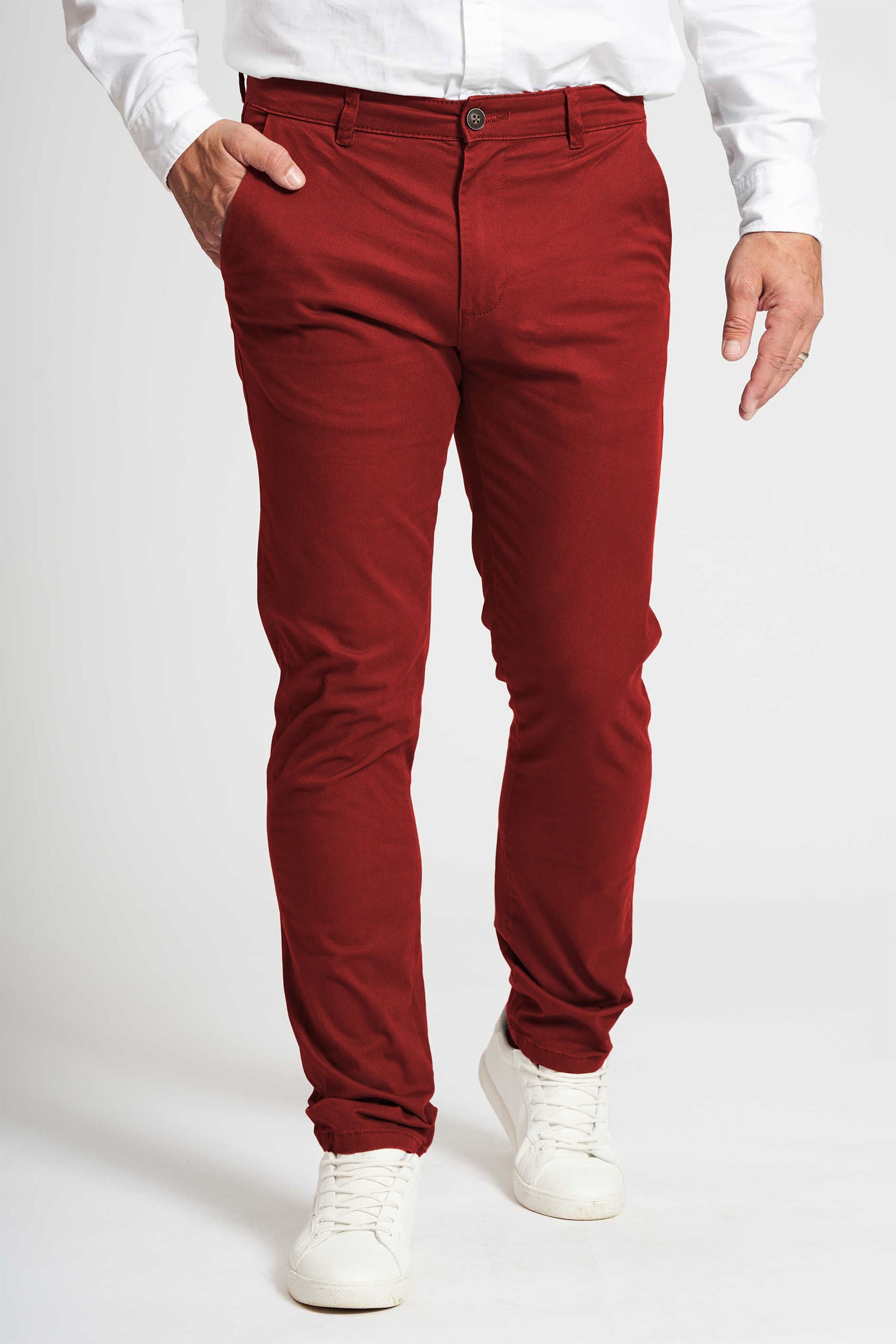 Stretch Chino 'Aksel' - Wine – Brdr Simonsen